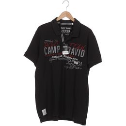 CAMP DAVID Herren Poloshirt, schwarz, Gr. 58