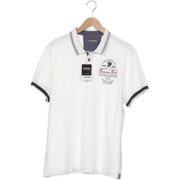 CAMP DAVID Herren Poloshirt, weiß, Gr. 54