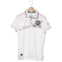 CAMP DAVID Herren Poloshirt, weiß, Gr. 48