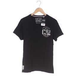 CAMP DAVID Herren T-Shirt, schwarz, Gr. 46