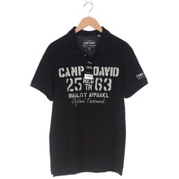 CAMP DAVID Herren Poloshirt, schwarz, Gr. 54