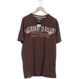 CAMP DAVID Herren T-Shirt, braun, Gr. 56