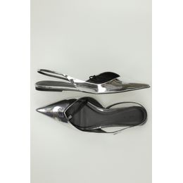 Zara Damen Ballerinas, silber, Gr. 39