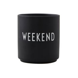 Design Letters - AJ Favourite Porzellan Becher, Weekend / schwarz