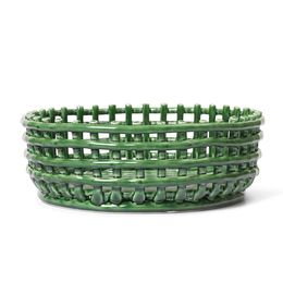 ferm LIVING - Keramik Centerpiece Schale, emerald green