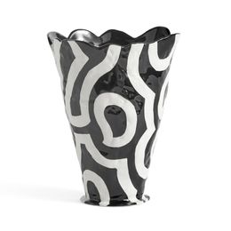 Hay - Jessica Hans Shadow Vase, H 25 cm, schwarz / weiß