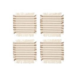 Broste Copenhagen - Elouise Untersetzer, off-white / fungi grey (4er-Set)