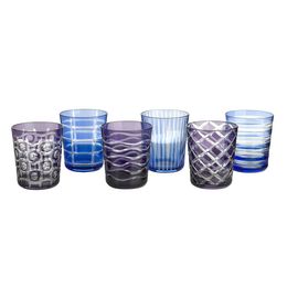 Pols Potten - Cobalt Glas, mehrfarbig (6er-Set)