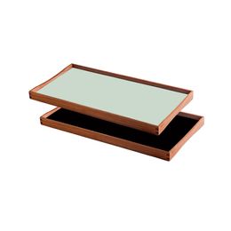 Architectmade - Tablett Turning Tray, 23 x 45 cm, schwarz / grün