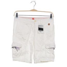 BOSS Orange Damen Shorts, weiß, Gr. 36