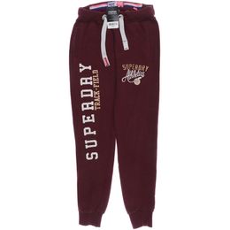 Superdry Damen Stoffhose, bordeaux, Gr. 0