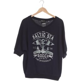 SOCCX Damen Sweatshirt, blau, Gr. 38