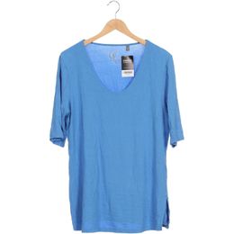 Selection by Ulla Popken Damen T-Shirt, blau, Gr. 46