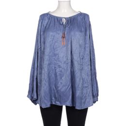 Selection by Ulla Popken Damen Bluse, blau, Gr. 50