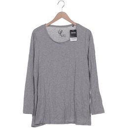 Ulla Popken Damen Langarmshirt, grau, Gr. 50