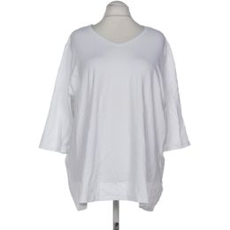 Ulla Popken Damen Langarmshirt, weiß, Gr. 54