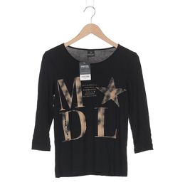 Madeleine Mode Madeleine Damen Langarmshirt, schwarz, Gr. 36