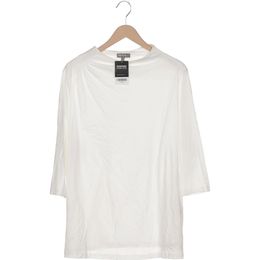 Ulla Popken Damen Langarmshirt, weiß, Gr. 50