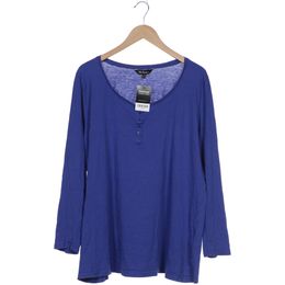 Ulla Popken Damen Langarmshirt, blau, Gr. 50