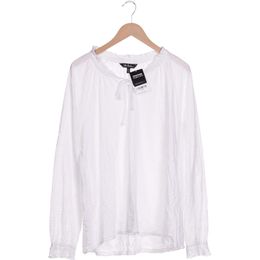 Ulla Popken Damen Langarmshirt, weiß, Gr. 46