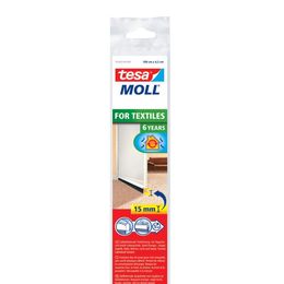 Tesa Tesamoll STANDARD T&uuml;rdichtschiene f&uuml;r Textilb&ouml;den, 43 mm x 1 m, wei&szlig;