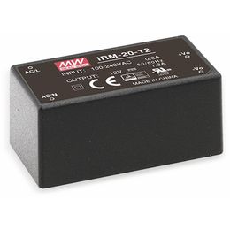 Mean Well AC/DC-Printnetzteil IRM-20-24, 24 V-/0,9 A, 21,6 W