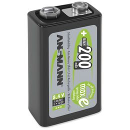 Ansmann NiMH-9V-Block-Akku maxE, 200 mAh