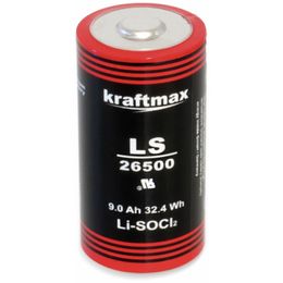 KRAFTMAX Lithium-Batterie LS26500, C-Zelle, 3,6 V-, 9000 mAh