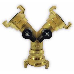 Puteus Schnellkupplung Y-Verteilerst&uuml;ck, 3/4", Messing