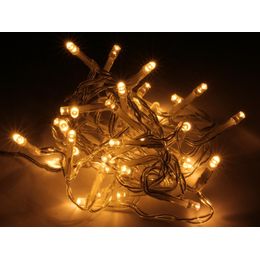 LED-Lichterkette, 40 LEDs, warmwei&szlig;, 230V~, IP44, Innen/Au&szlig;en, Kabelfarbe silber/transparent