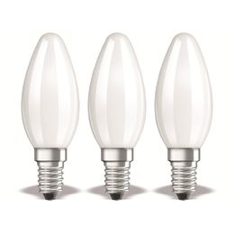 Osram LED-Lampe BASE B40, E14, EEK: E, 4W, 470 lm, 2700 K, 3 St&uuml;ck