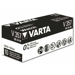 Varta Knopfzelle Silver Oxide, 357 SR44, 1.55V, 10 St&uuml;ck