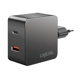 Logilink USB-Lader PA0310, 2-fach (USB-C & USB-S), 4,8A, schwarz