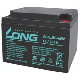 KUNG LONG Blei-Akkumulator Longlife, WPL26-12N-M, 12 V-, 26 Ah