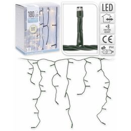 LED-Lichterkette Eiszapfen ,180 LEDs, 230 V~, IP 44, 8 Funktionen, Warmwei&szlig;