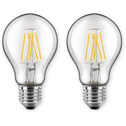 Blulaxa LED-Lampe A60 Filament, E27, EEK:E, 7 W, 810 lm, 2700 K, 2 St&uuml;ck