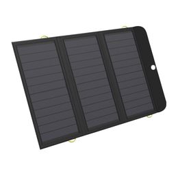 Sandberg, SOLAR CHARGER 21W 2xUSB+USB-C Schwarz