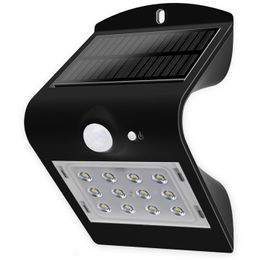 Blulaxa Solar-LED Wandleuchte 48873 mit Sensor, 1,5W, schwarz