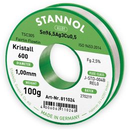Stannol L&ouml;tzinn Kristall 600 TSC305, 1,0 mm, 100 g