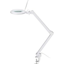 goobay LED-Klemm-Lupenleuchte, 10 W, 800 lm, dimmbar, wei&szlig;