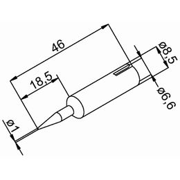 Ersa L&ouml;tspitze, 0832BDLF/SB, bleistiftspitz, 1,0 mm