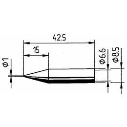 Ersa L&ouml;tspitze, 0842BDLF/SB, mei&szlig;elf&ouml;rmig, 1,0 mm