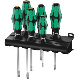 Wera Schraubendreher-Set, 05105650001, 334/6 Rack Kraftform Plus Lasertip, 6-teilig