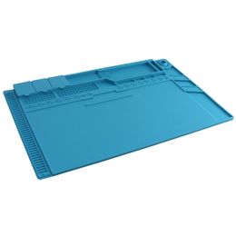 DAYTOOLS Silikon-L&ouml;tmatte S-160C, 45x30 cm, blau