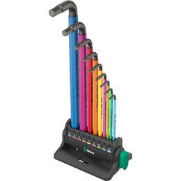 Wera Winkelschl&uuml;sselsatz, 950/9 Hex-Plus Multicolour 3, 05133165001, metrisch, BlackLaser, 9-teilig