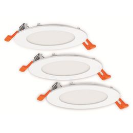 LEDVANCE LED-Einbauleuchte, ultra slim, 8W, 550lm, 3000K, 3 Stk