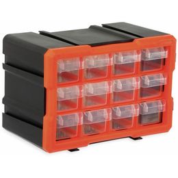 DAYTOOLS Werkzeugbox TW2022, Kunststoff,12-teilig, schwarz/orange