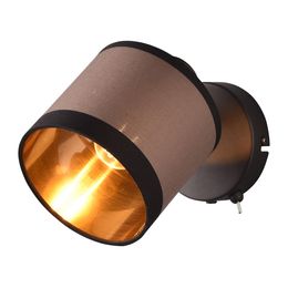 REALITY Wandleuchte Davos R81551741 schwarz, E14, max. 10 W