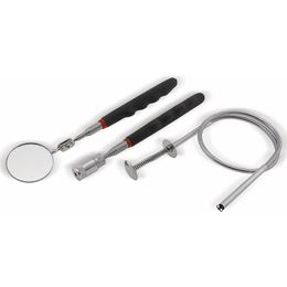 Chilitec Teleskop Tool Set "CT-3in1" Spiegel, Magnet mit LED, Flex Greifer