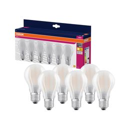Osram LED-Lampe A60 matt, 6 St&uuml;ck, E27, 6,5 W, 806 lm, 2700 K